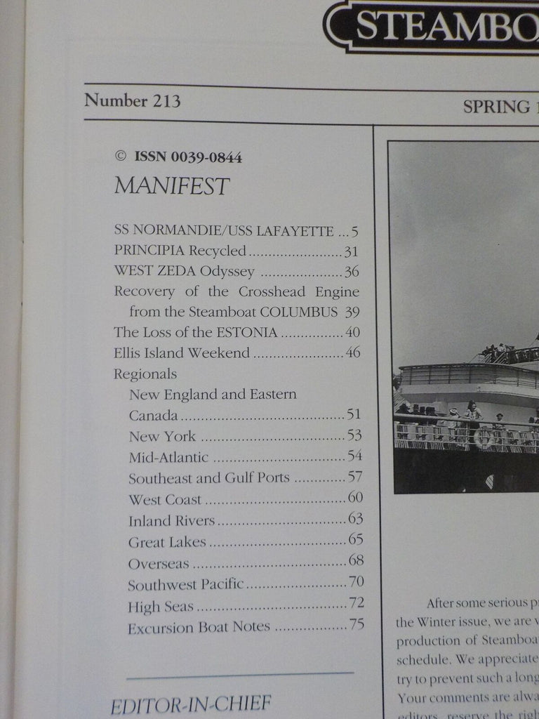 Steamboat Bill #213 Spring 1995 Journal of the Steamship Historical So ...