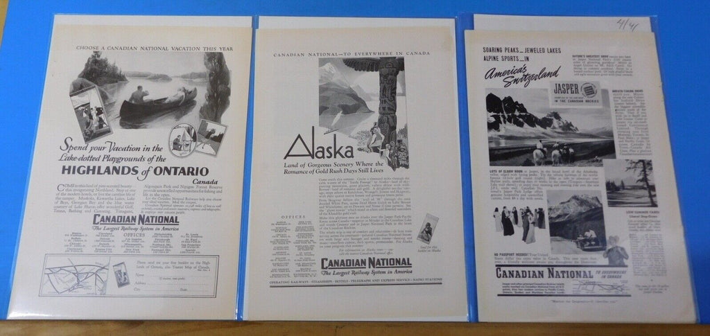 Ads Canadian National #3 Advertisements from various magazines (10 ...