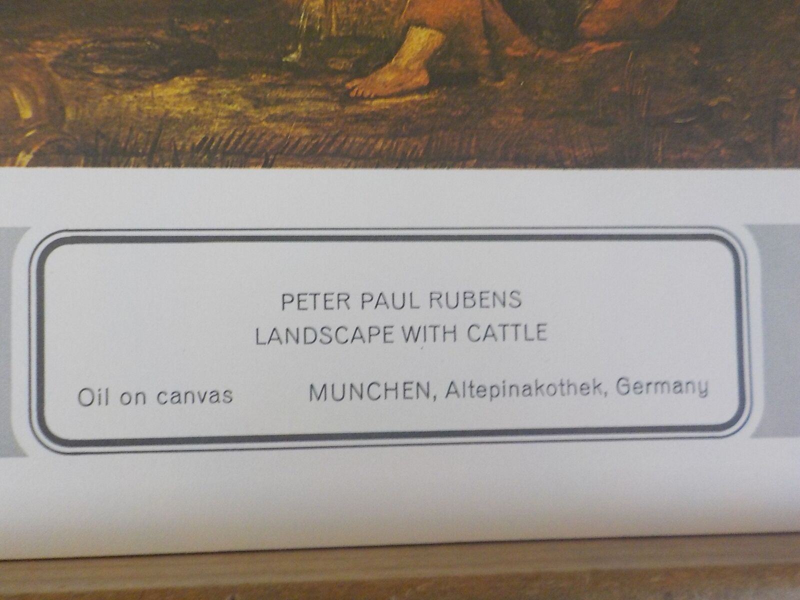 Renaissance Lithographic Print Peter Paul Rubens Landscape with cattle ...