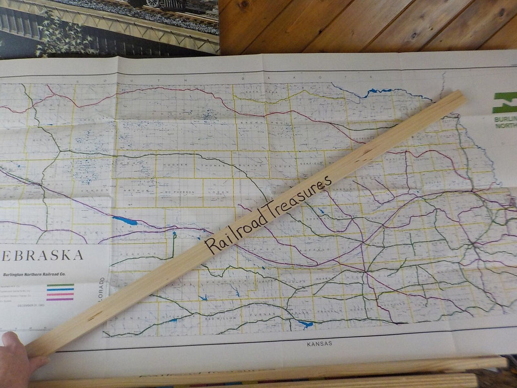 Map Burlington Northern Nebraska State Railroad Map 1983 August ...