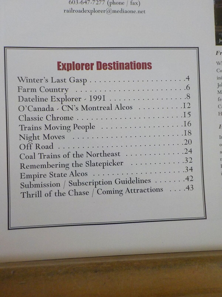 Railroad Explorer #2 2001 Spr Sum Vol 1 #II Trains of Northeastern Nor ...