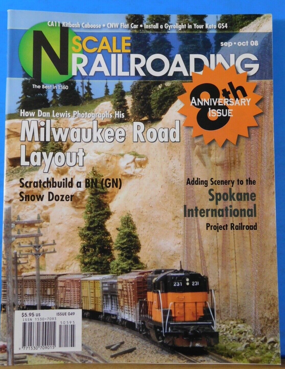 N Scale Railroading #49 2008 Sep Oct Milwaukee Road Layout Snow Dozer ...