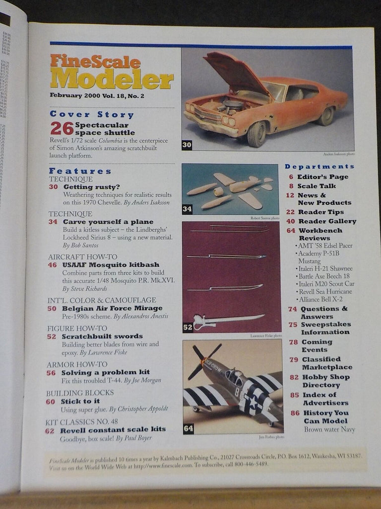 FineScale Modeler 2000 February Stunning shuttle model pictorial ...