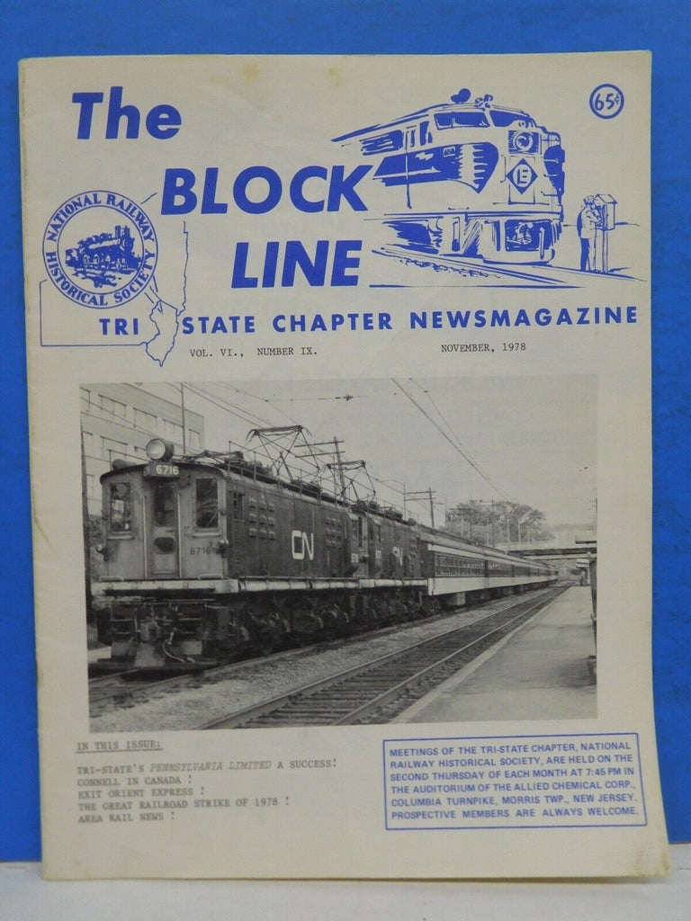 Block Line NRHS 1978 November Exit Orient Express, Great Railroad Stri ...