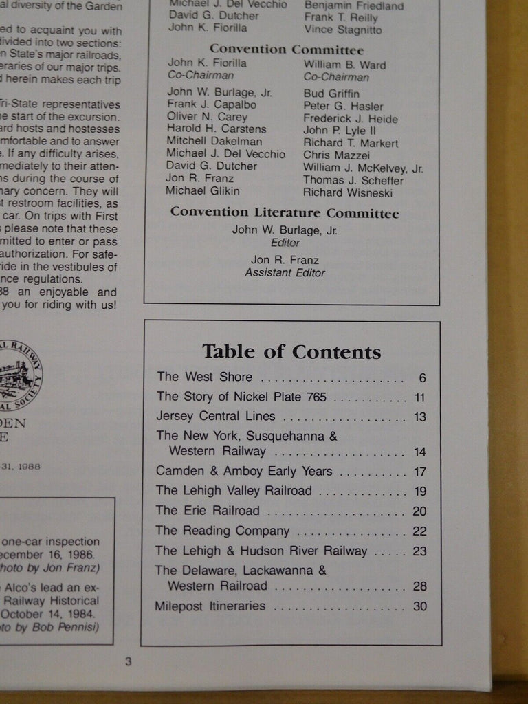 National Railway Historical Society Annual Convention 1988 ...
