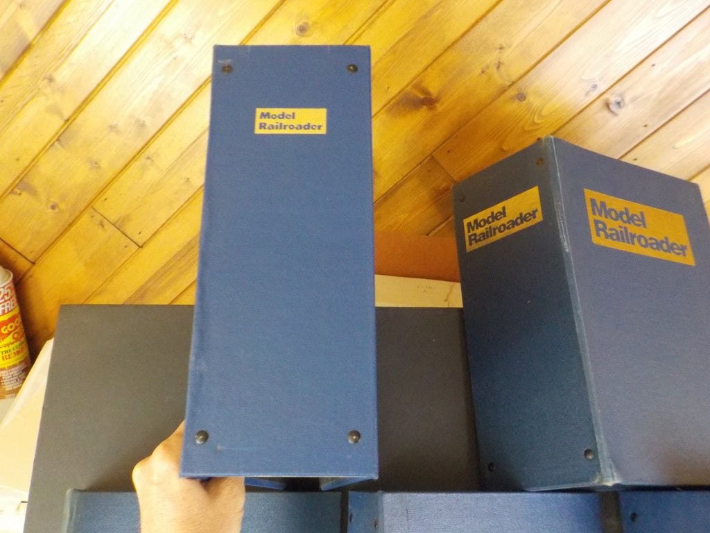 Model Railroader Magazine Binders 5 approx 5 inch binders with rods Bl ...