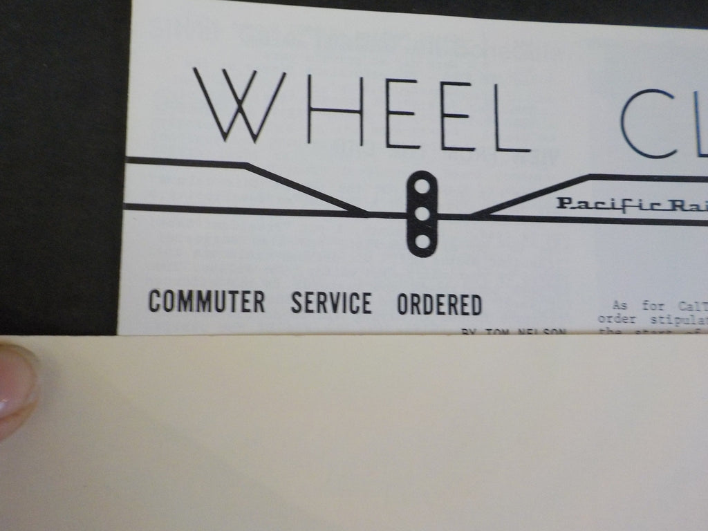 Wheel Clicks 1980 July Pacific Railroad Society Commuter Service Order ...