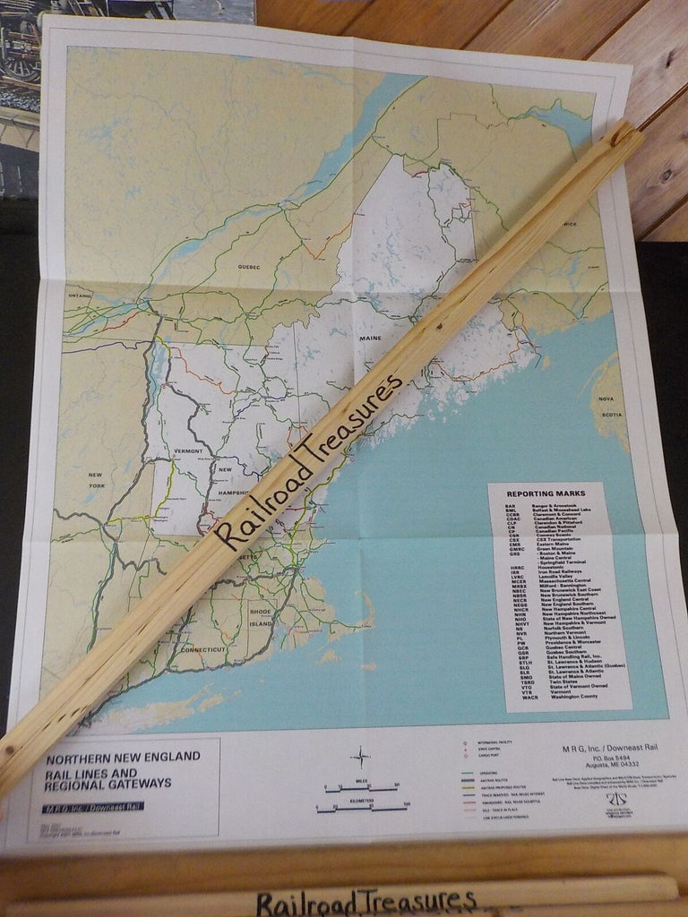Map Northern New England Rail Lines and Regional Gateways 2001 May ...