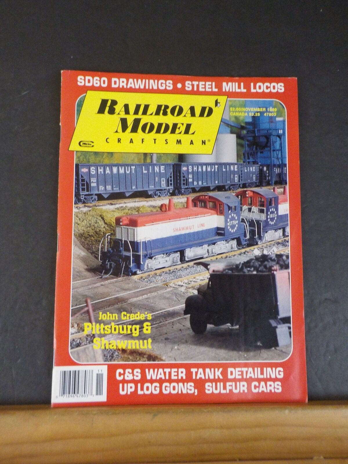 Railroad Model Craftsman Magazine 1989 November SD60 drawing Steel Mil ...