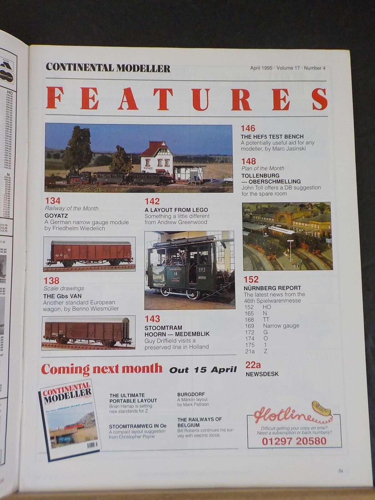 Continental Modeller 1995 April Nurnberg Fair Scale drawings THE Gbs V ...