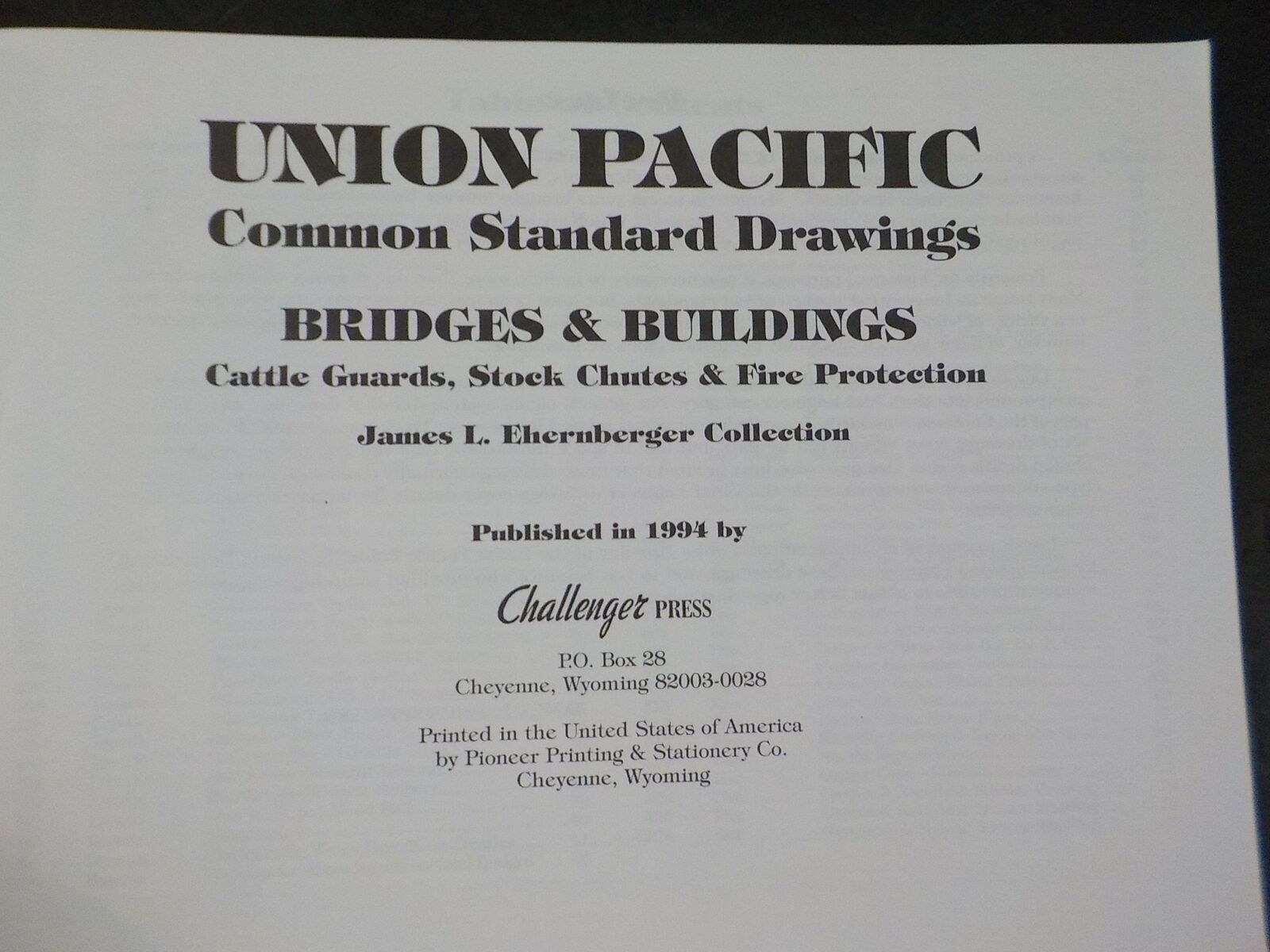 Union Pacific Common Standard Drawings Vol 1 Bridges & Buildings Cattl ...