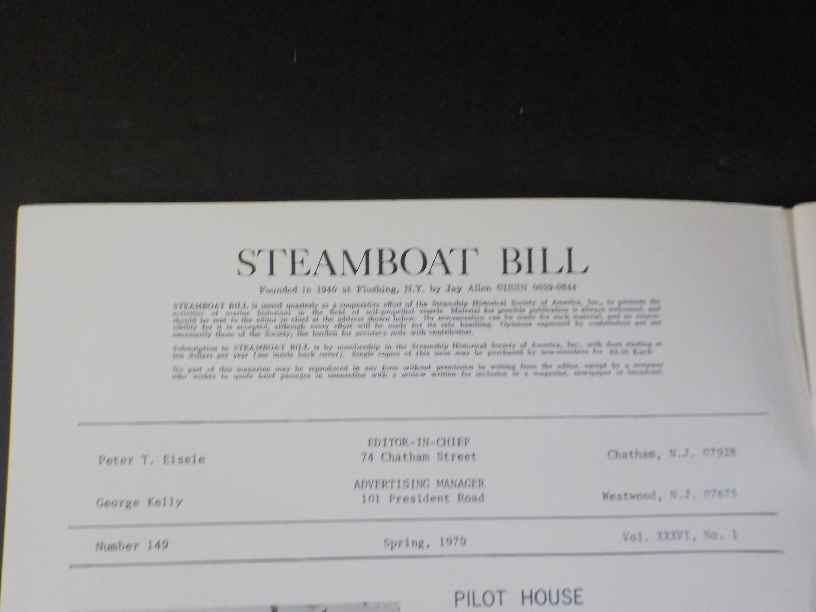 Steamboat Bill #149 Spring 1979 Journal of the Steamship Historical So ...