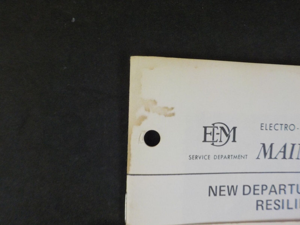 EMD Maintenance Instructions MI 1552 Rev A New departure Hyatt journal ...