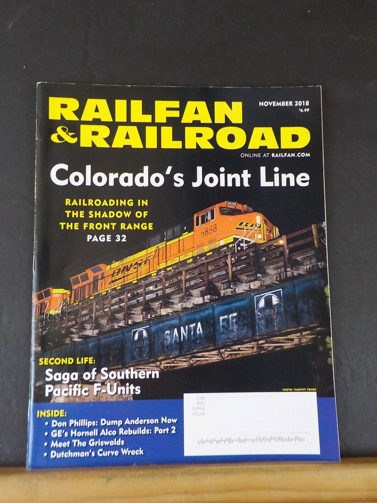 Railfan & Railroad Magazine 2018 November Colorado's joint line SP F-U ...