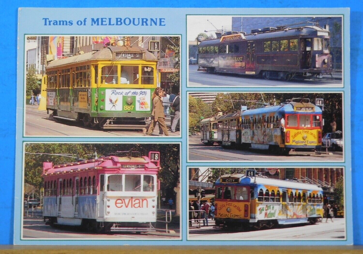 Postcard Trams of Melbourne Postmarked 1998 Melbourne Australia ...