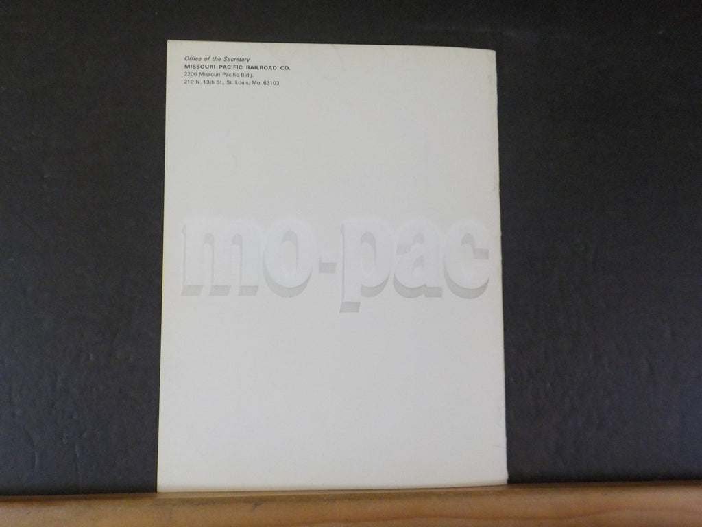 Missouri Pacific Railroad Annual Report 1969 MP MoPac Intermodal ...