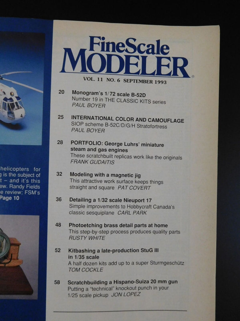 FineScale Modeler 1993 September Photoetching brass detail Modeling wi ...