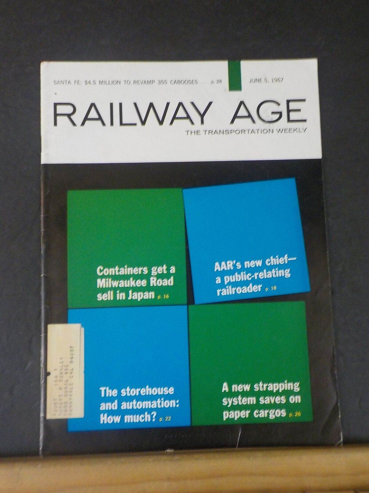 Railway Age 1967 June 5 Containers get a new Milwaukee Road sell in Ja ...