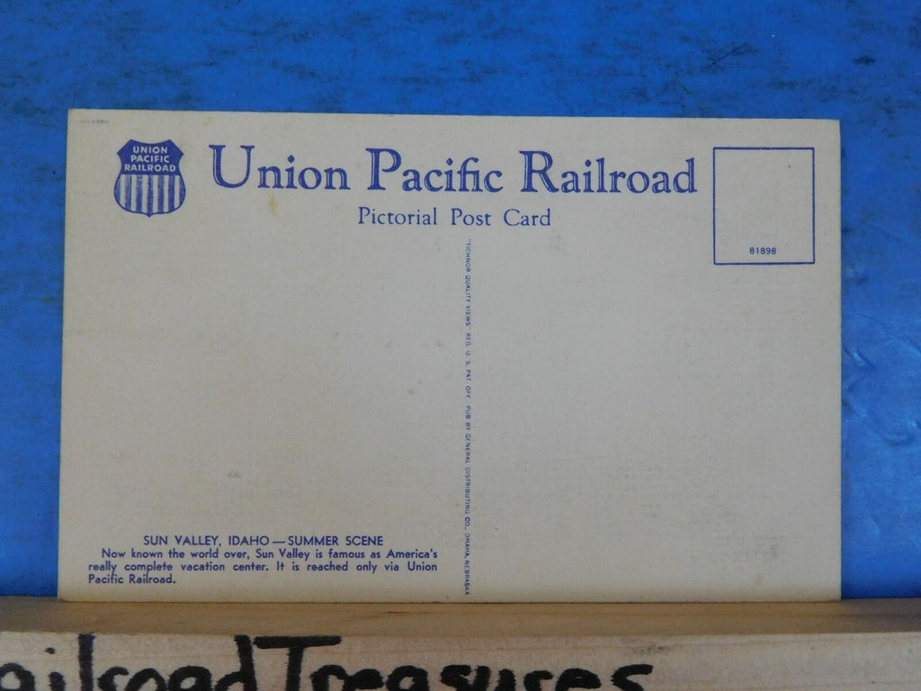 Postcard Union Pacific Railroad Sun Valley, Idaho Summer Scene ...