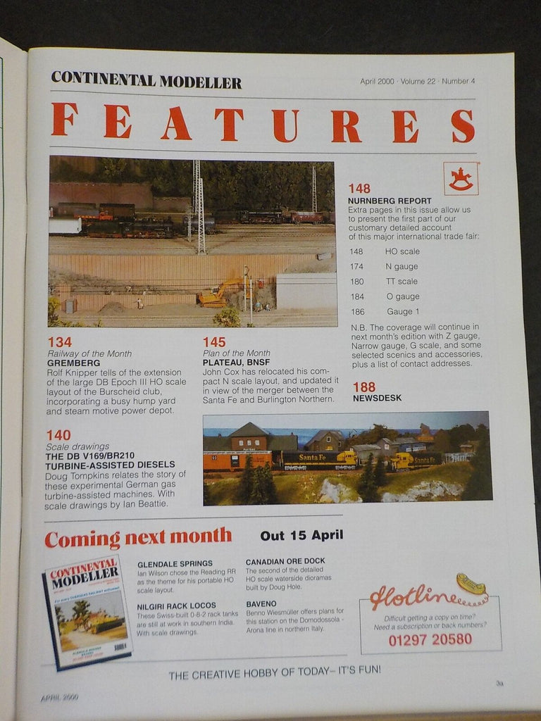 Continental Modeller 2000 April Nurnberg Report DB V169/BR210 scale dr ...