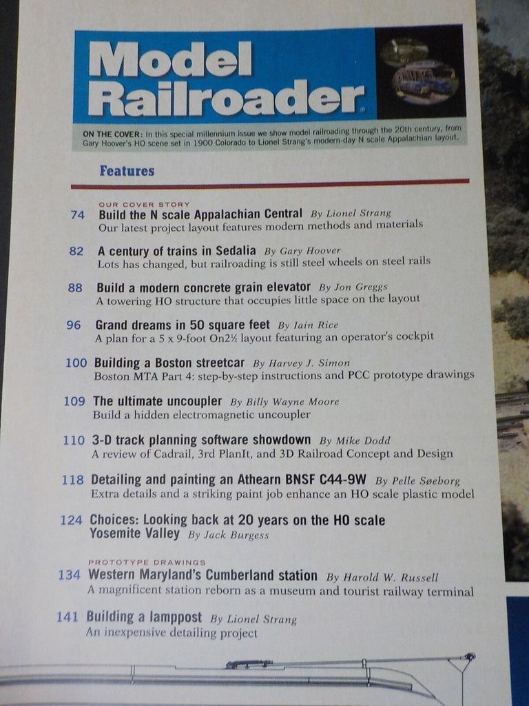 Model Railroader Magazine 2000 January Special millennium issue foldou ...