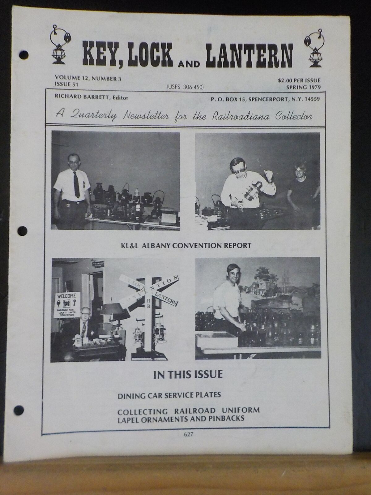 Key Lock and Lantern Magazine #51 Spring 1979 Dining car service plate ...