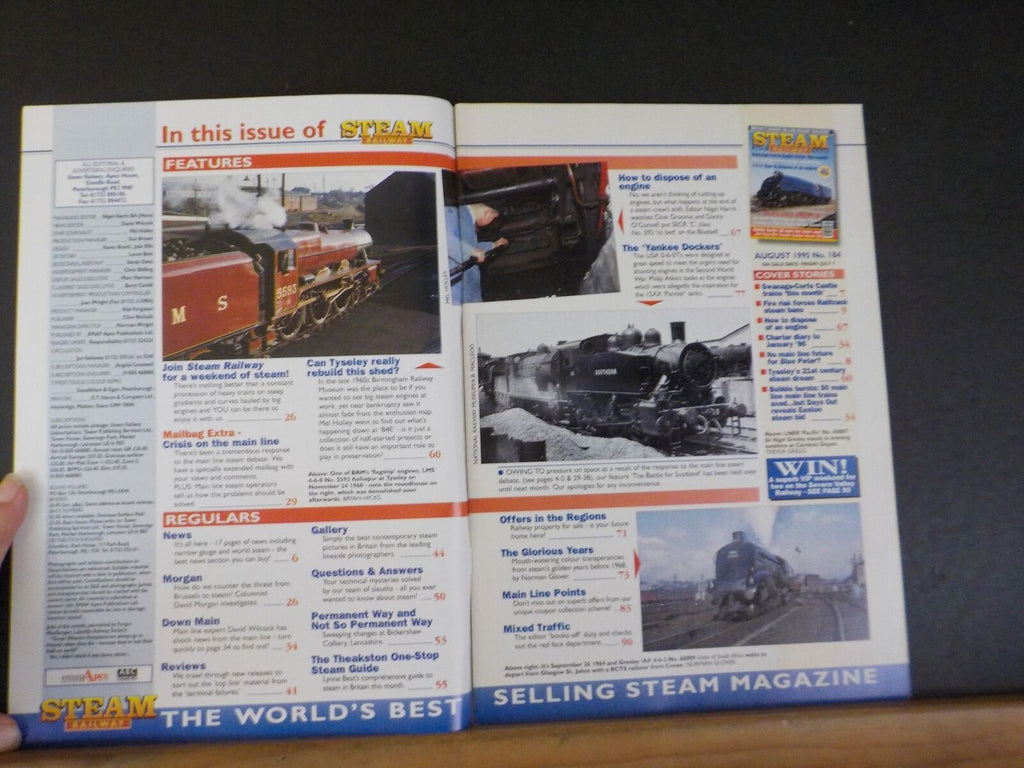 Steam Railway #184 1995 August How to dispose of an engine Swanage Cor ...