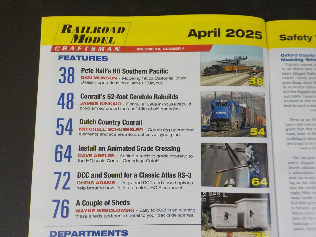 Railroad Model Craftsman Magazine 2025 April RMC SP Coast Line ...