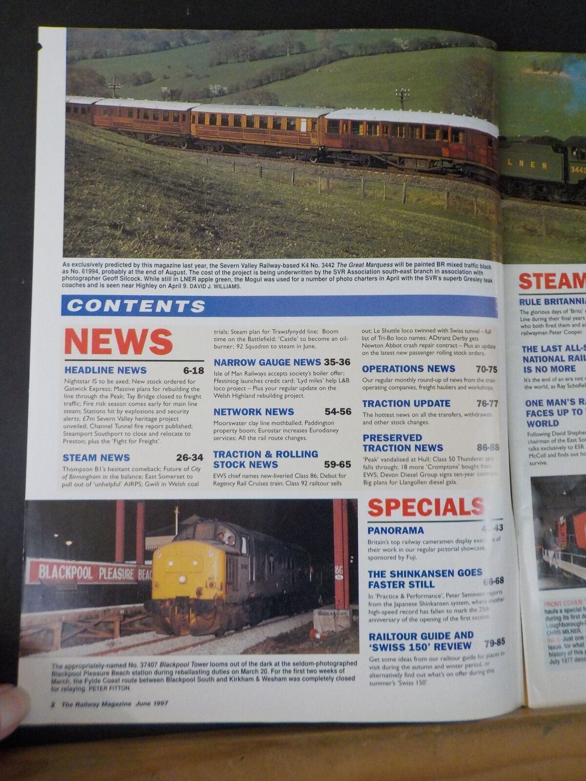 Railway Magazine 1997 June Complete Class 47 livery history 1962-1997 ...
