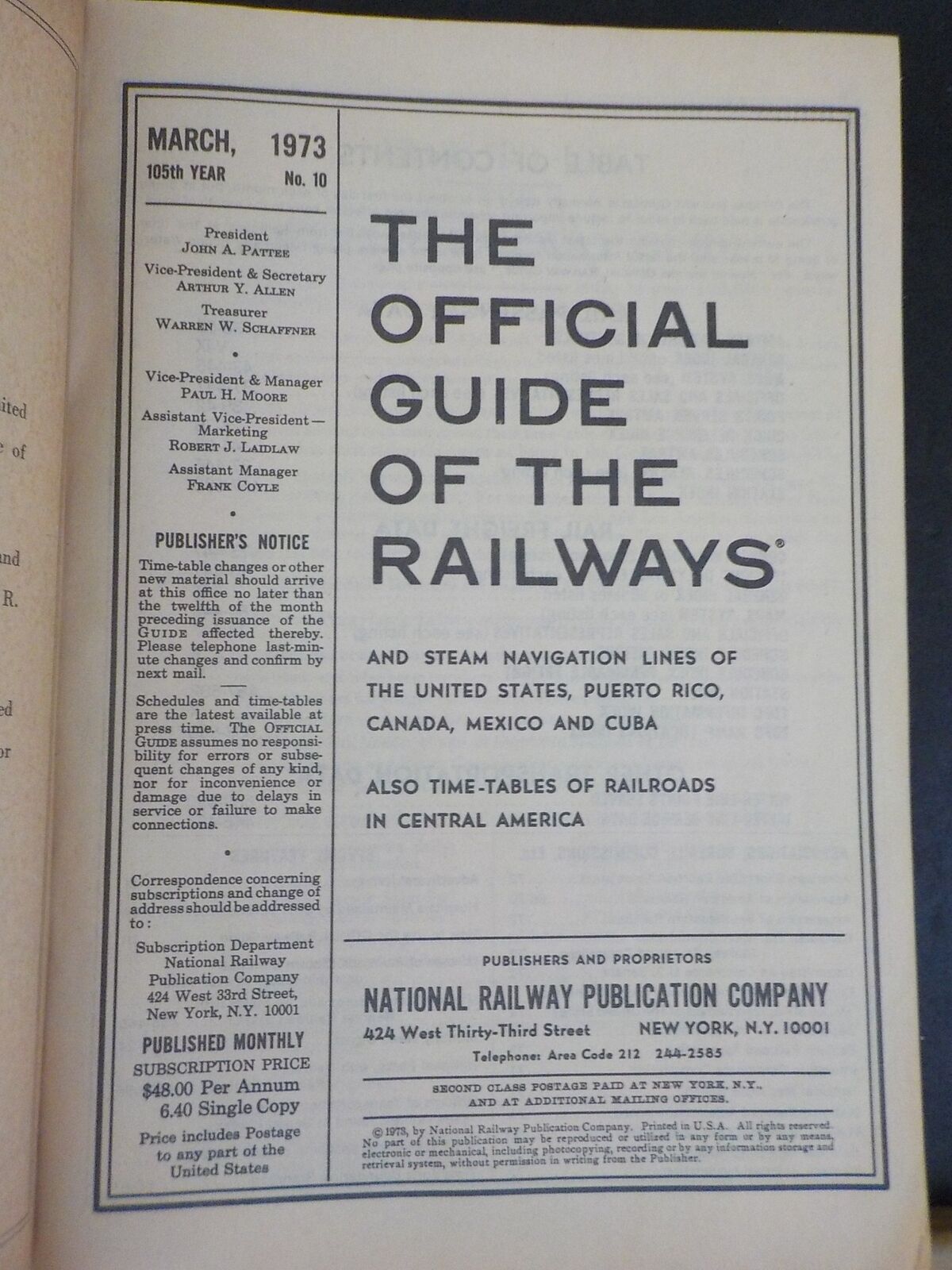 Official Guide of the Railways 1973 March Timetables Maps Steam Naviga ...