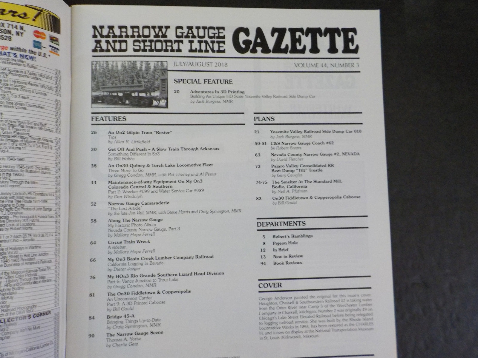 Narrow Gauge & Short Line Gazette 2018 July August 3d printing ...