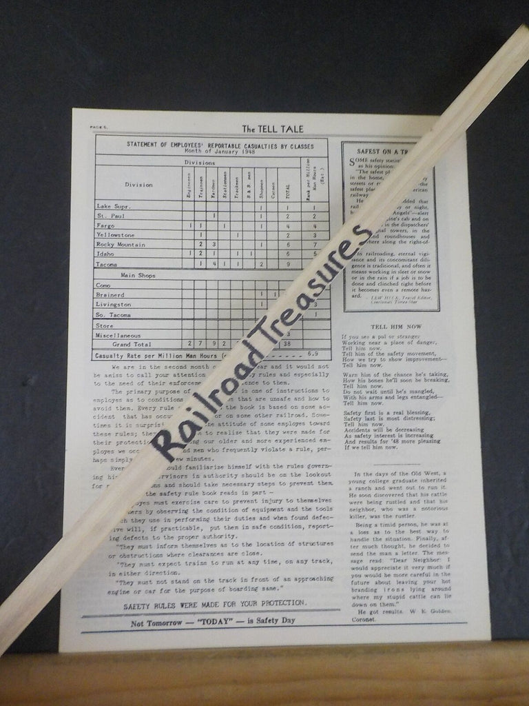 Tell Tale 1948 February Northern Pacific Employee Magazine ...