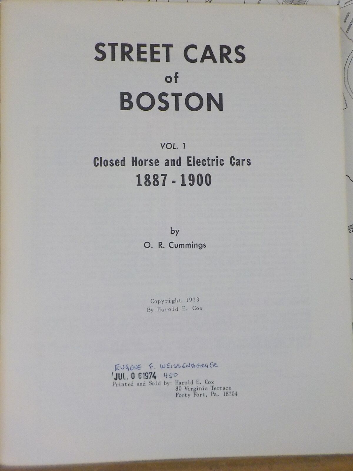 Street Cars of Boston Vol 1 Closed Horse & Electric Cars 1887-1900 Cum ...