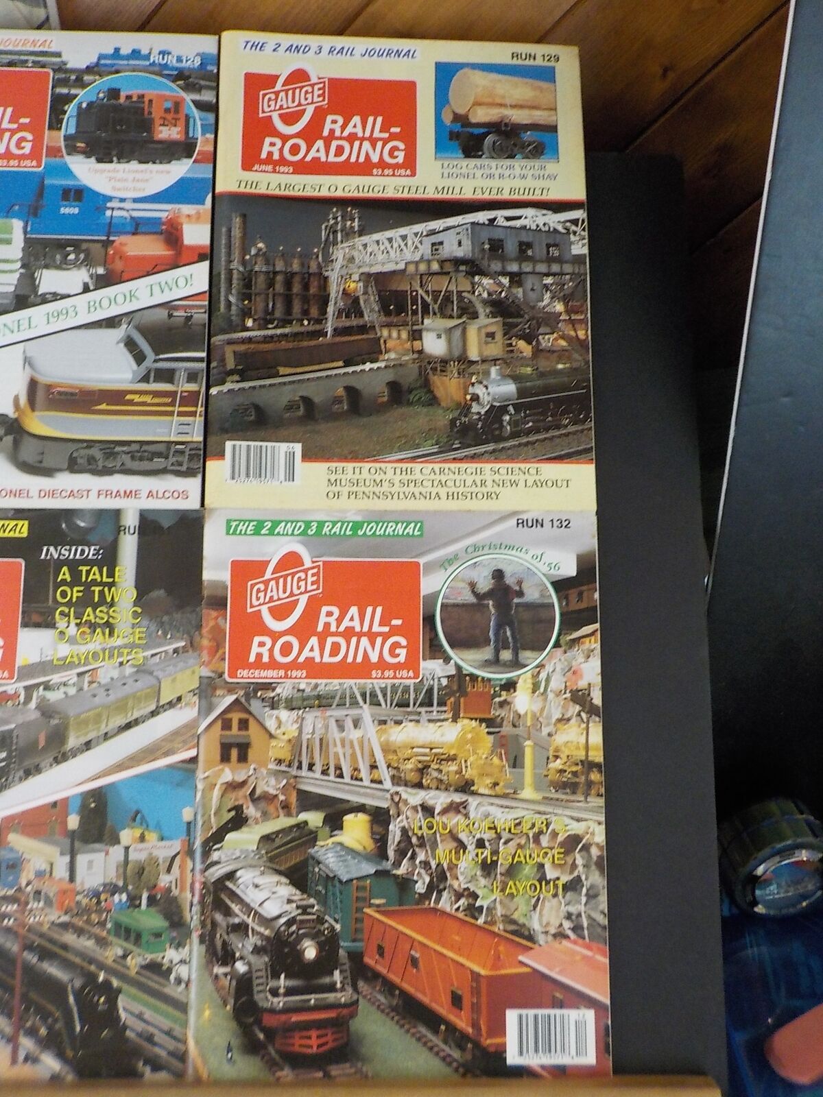 O Gauge Railroading 1993 #127-132 6 issues 2 & 3 Rail Journal Magazine ...