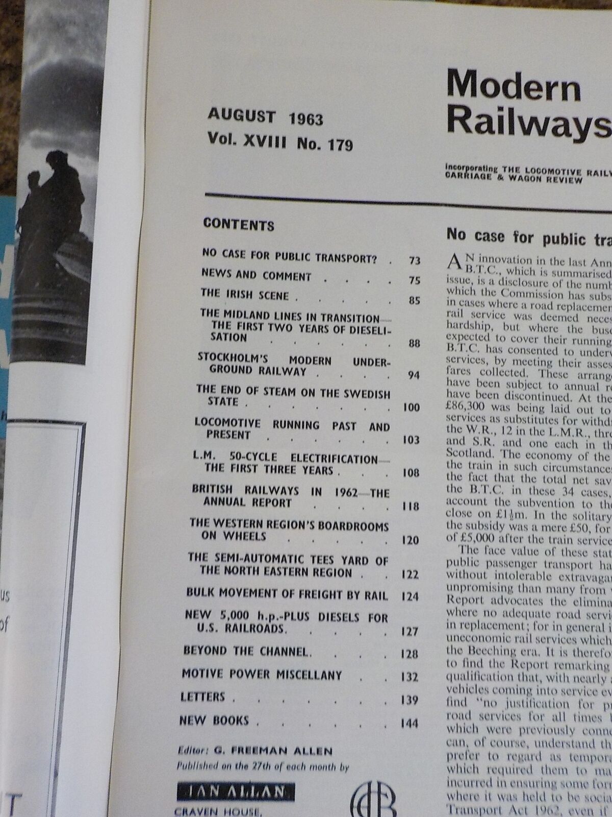Modern Railways 1963 August Irish scene Western Region Boardroom on wh ...
