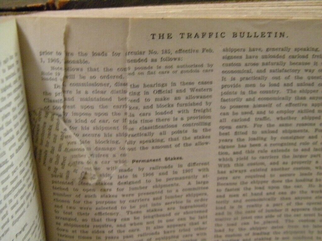 Traffic Bulletin, The Bound Volume 1908 May - August News & Tariff Sec ...