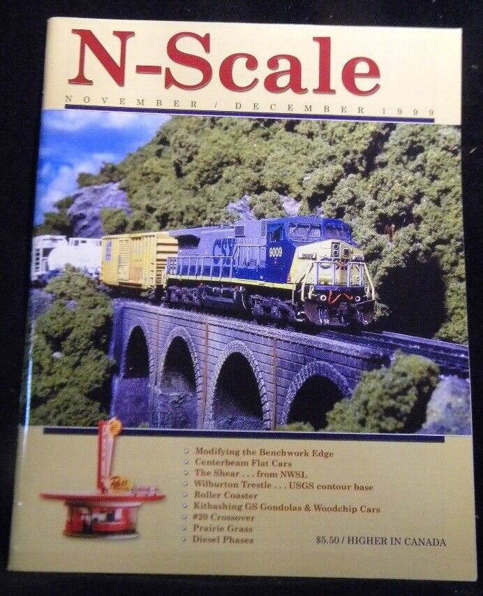 N Scale Magazine 1999 November December Prairie Grass Centerbeam flat ...