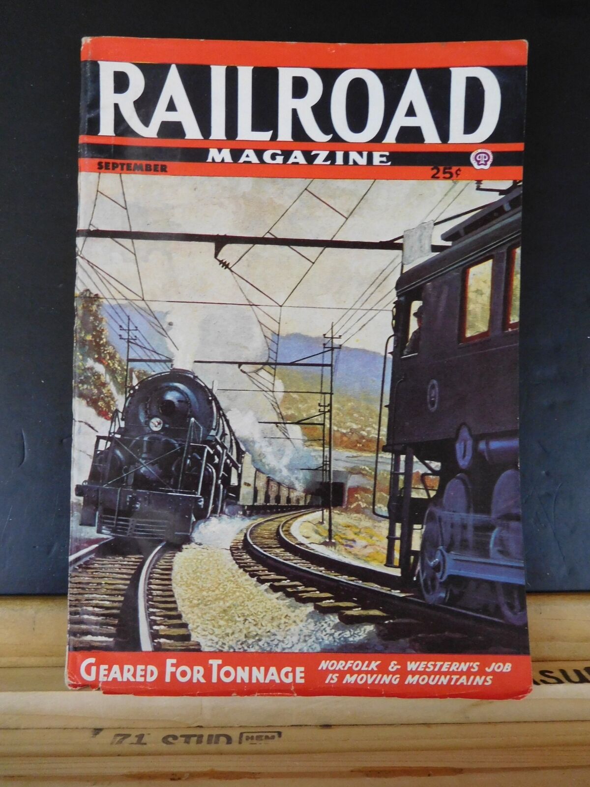 Railroad Magazine 1944 Sept geared for tonnage N&W loco – RailroadTreasures
