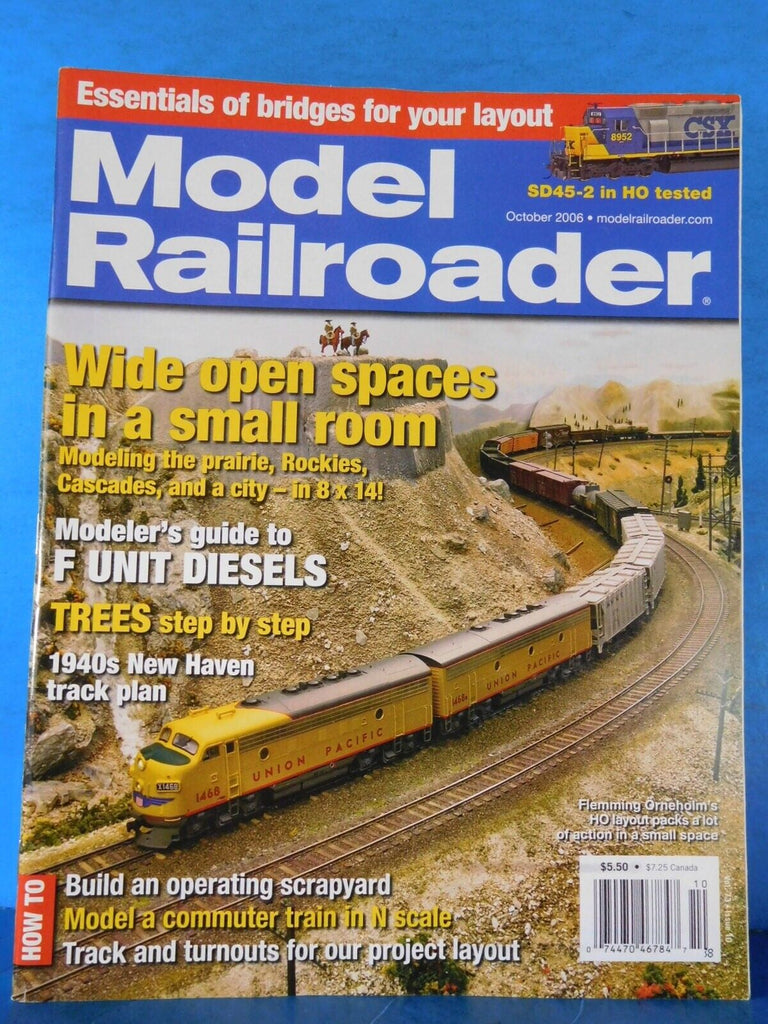 Model Railroader Magazine 2006 October Trees Operating scrapyard Bridg – RailroadTreasures