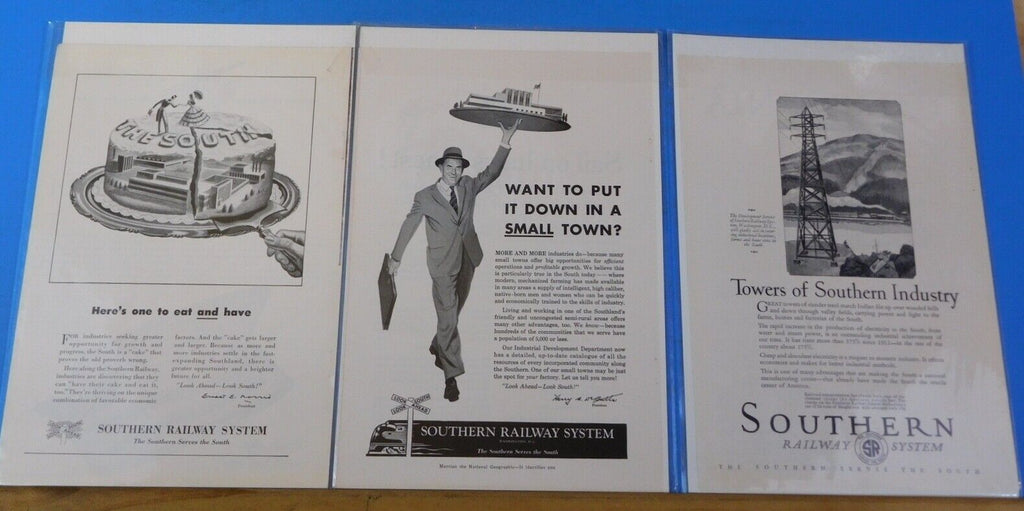 Ads Southern Railway System Lot #9 Advertisements from various magazin ...
