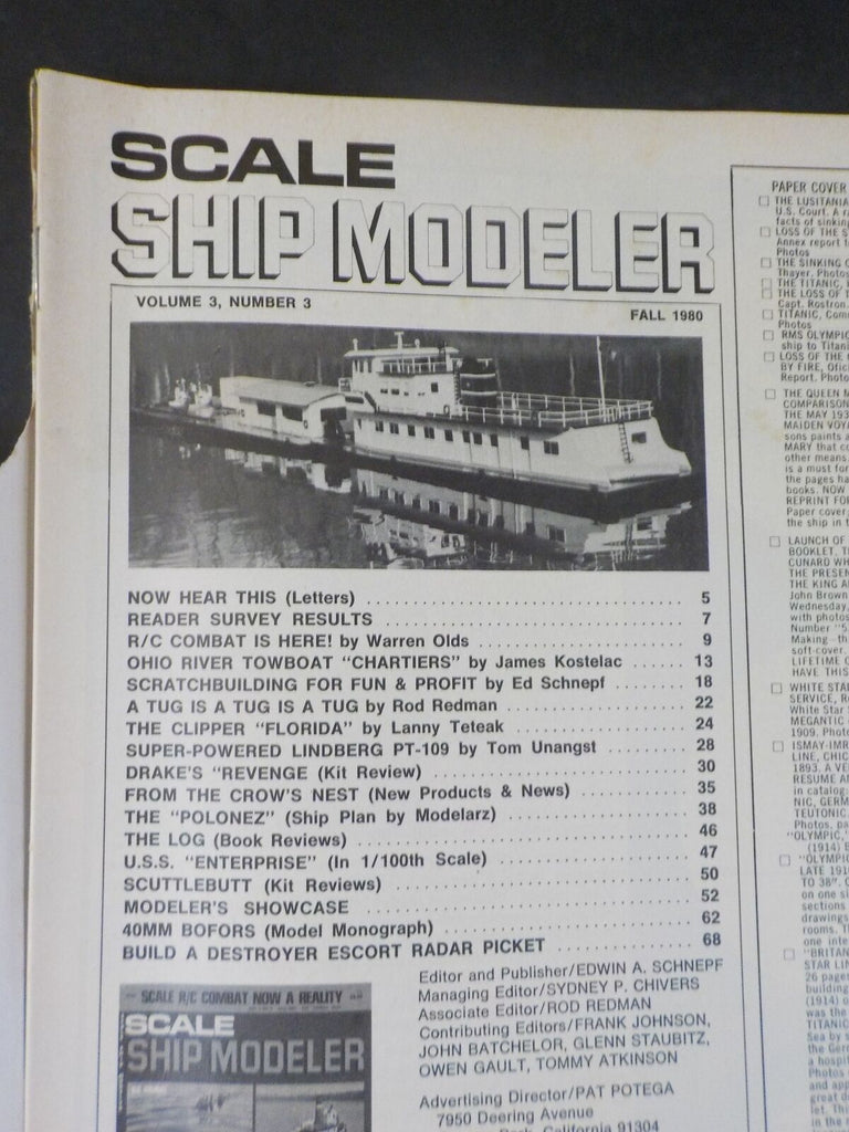 Scale Ship Modeler 1980 Fall V3 #3 R/C Combat Cut Cover – RailroadTreasures