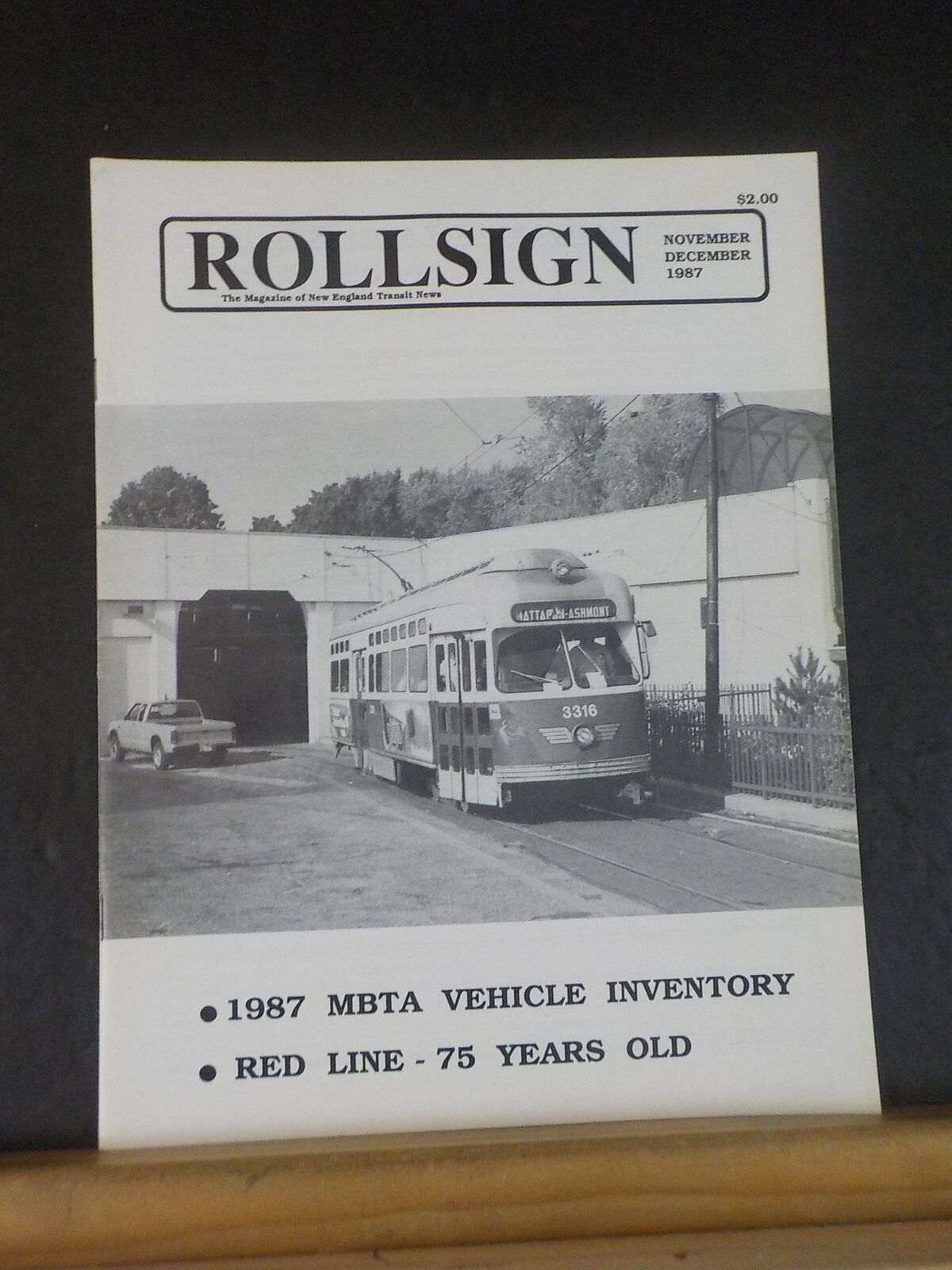Rollsign Magazine of New England Transit News 1987 November December M ...