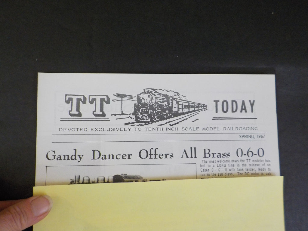 TT Today 1967 Spring Tenth inch scale model railroading Gandy Dancer o ...