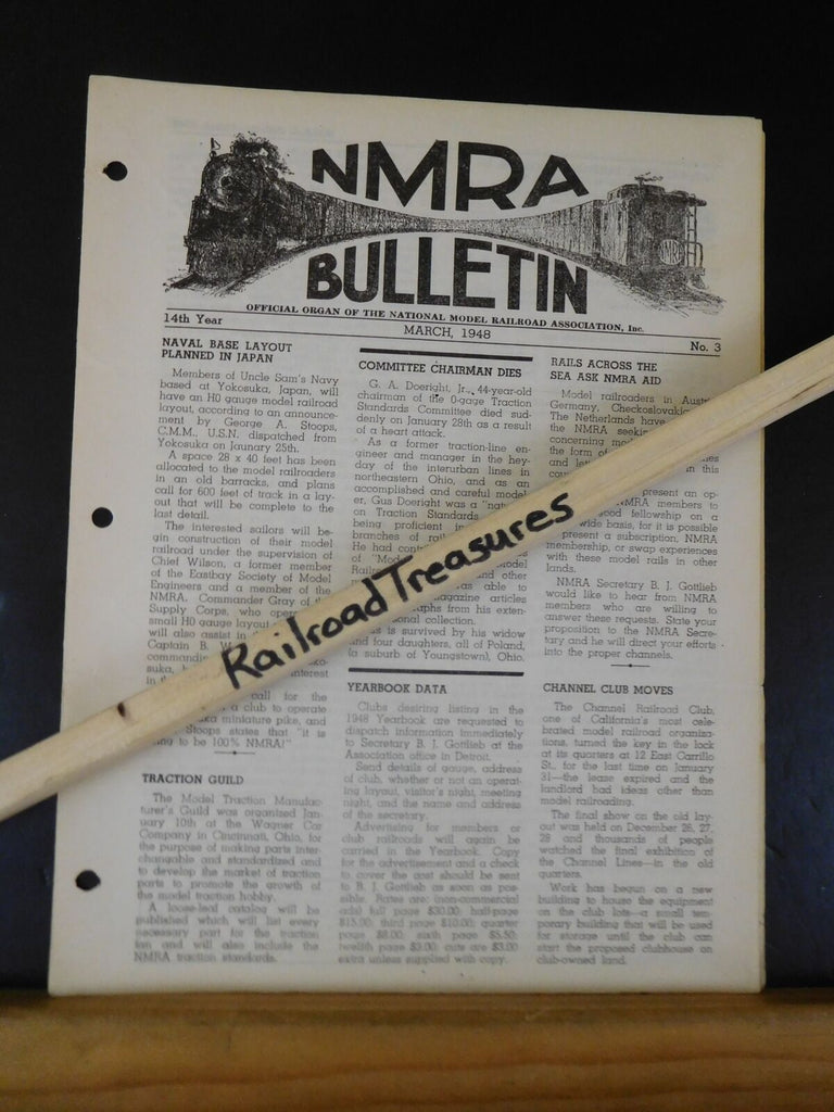 NMRA Bulletin 1948 March #3 of 14th Year Naval base layout planned in ...