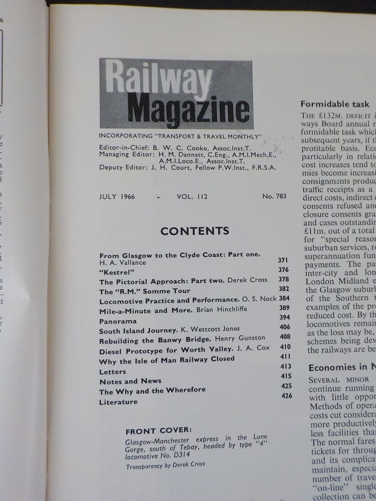 Railway Magazine 1966 July From Glasgow to the Clyde Coast pt 1 Banwy ...
