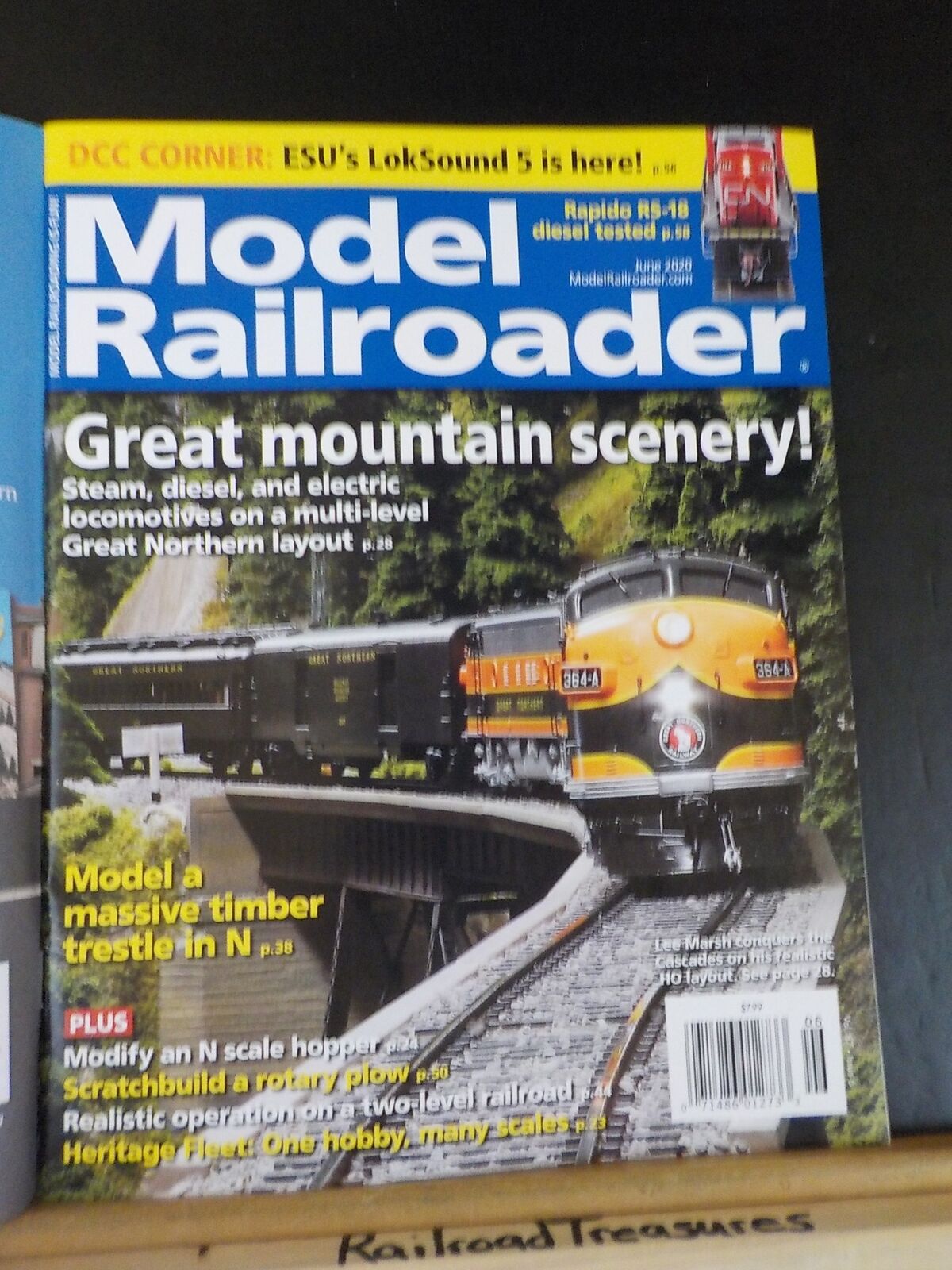 Model Railroader Magazine 2020 June Great Mountain scenery N scale tim ...