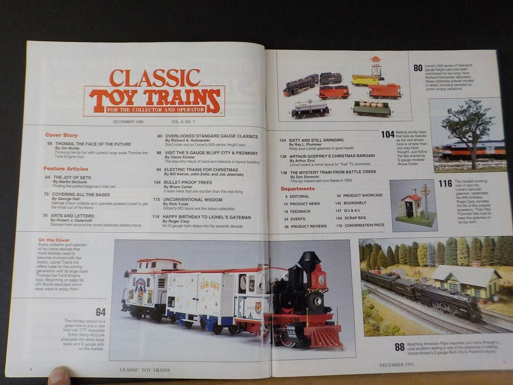 Classic Toy Trains 1995 December Thomas Christmas Trains Lionel ...