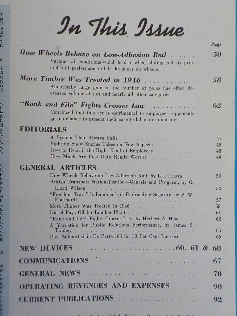 Railway Age 1947 December 6 Wine Cast Steel Hopper Frame ...