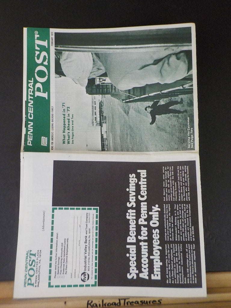 Penn Central Post Employee Magazine 1972 February – RailroadTreasures