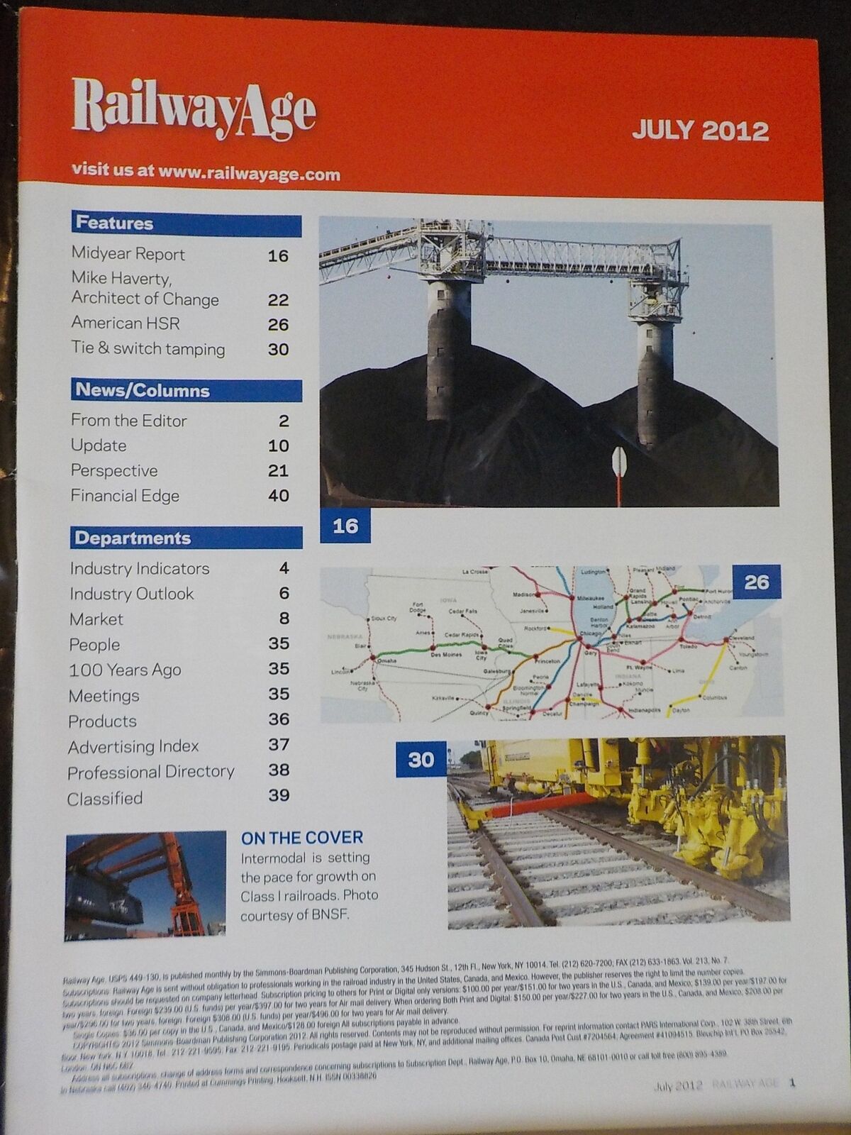 Railway Age 2012 July Mike Haverty, Architect of Change High speed rai ...